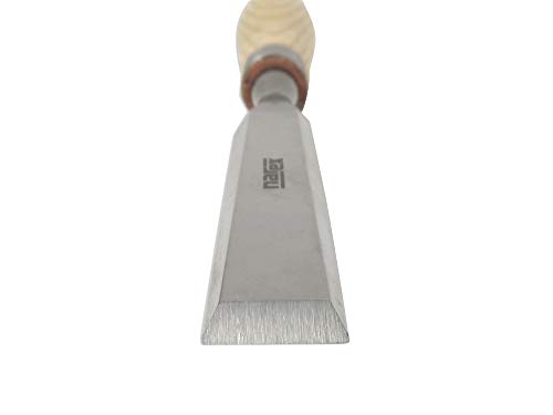 Narex Richter Extra Bevel Edge Chisel with Cryogenic Treated Cr-V Steel Hardened to HRc 62 Ergonomic Ash Handles Stainless Steel Ferrule (1/8 inch)