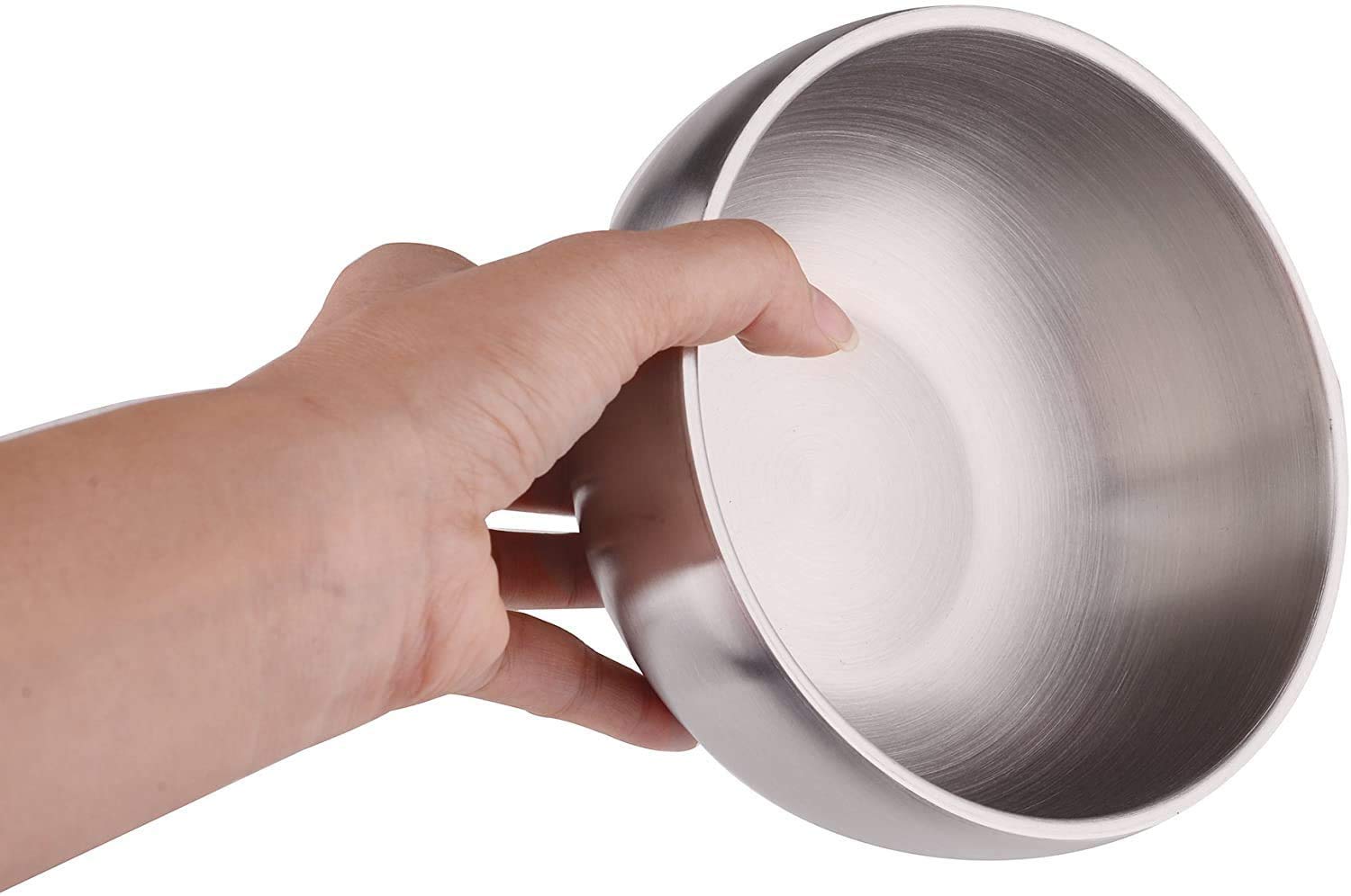 IMEEA Ice Cream Bowl Insulated Bowl 28oz Double Wall Soup Bowl SUS304 Stainless Steel Cereal Bowl, Set of 2