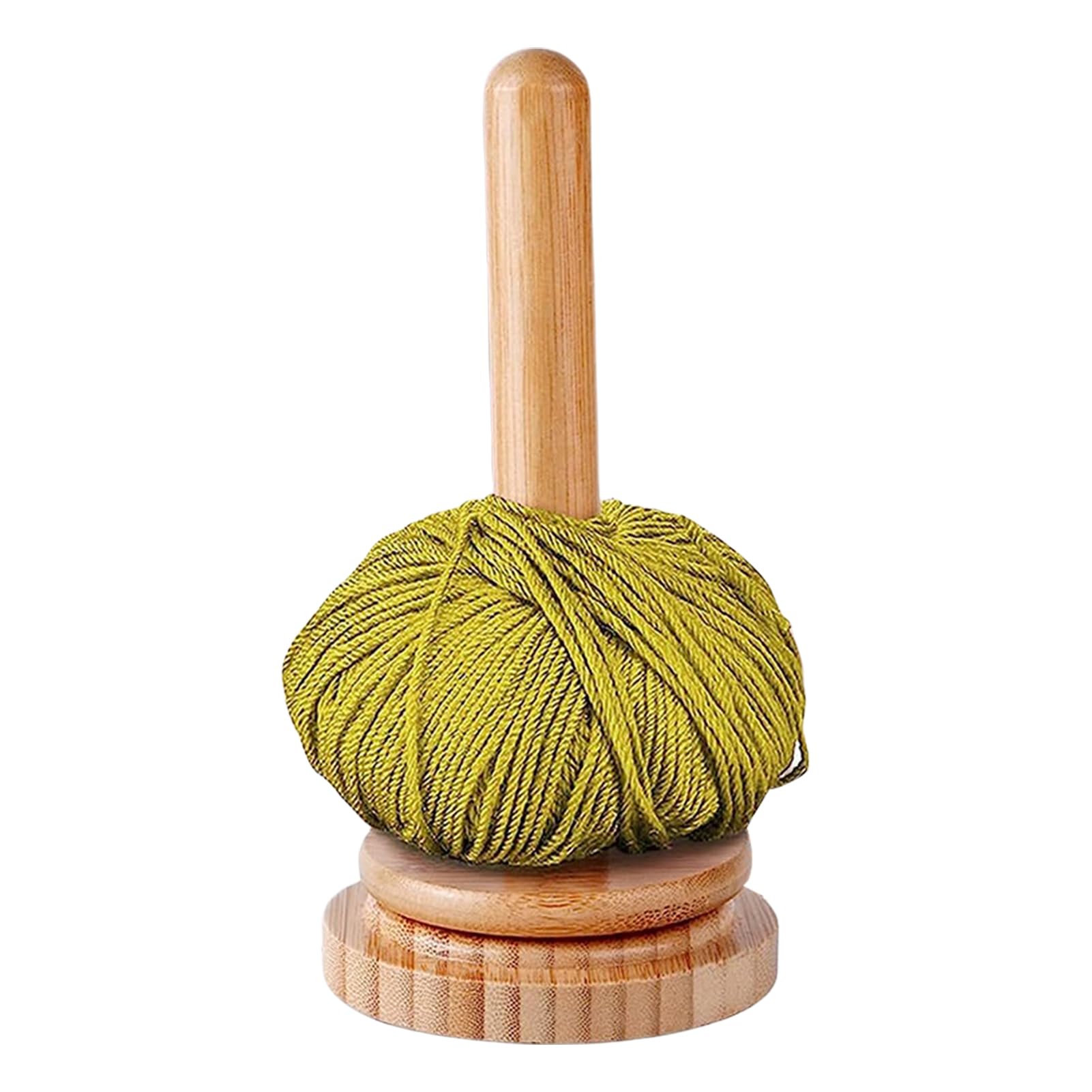 Wooden Yarn Holder Dispenser for Crocheting, Stand Ball Spindle Crochet and Sewing Tool, Prevent Yarn Tangling, Winding and Dispensing Accessories