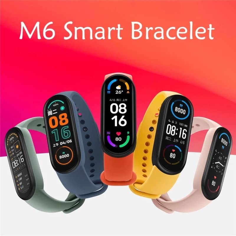 LmtLessDeals M6 Smart Watch Bracelet Wristband Heart Rate Tracker Message Reminder Functional Watches (Orange)