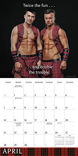 Kilty Pleasures 2024 Wall Calendar, 16-Month Humor & Comic Calendar, 12" x 12"