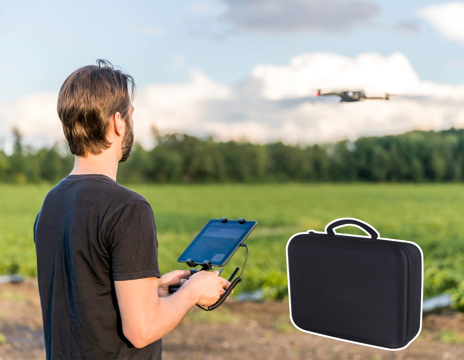Mini 3 Pro Case, Mini 3 Pro Carrying Case with Shoulder Strap and Screen Protector, Portable Travel Case with for DJI Mini 3 Pro, DJI RC/DJI RC-N1 Remote Controller Accessories, Black