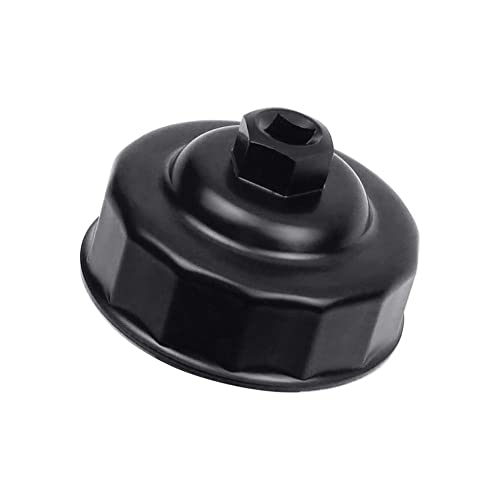 iBetter 65mm 14 Flute Cup Style Oil Filter Wrench, Black, Steel