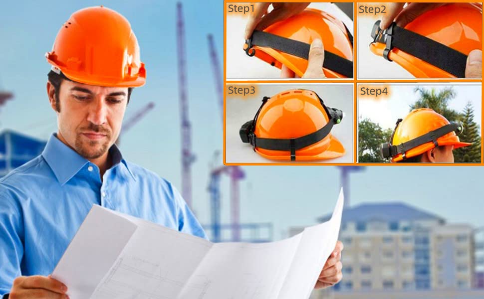 JLBLNHW 20 Pack Helmet Clips for Headlamp, Hardhat Headlamp Accessory, Hard Hat Accessories, Headlamp Hook, Hard Hat Light Clips, Easily Mount Headlamp on Narrow-Edged Helmet