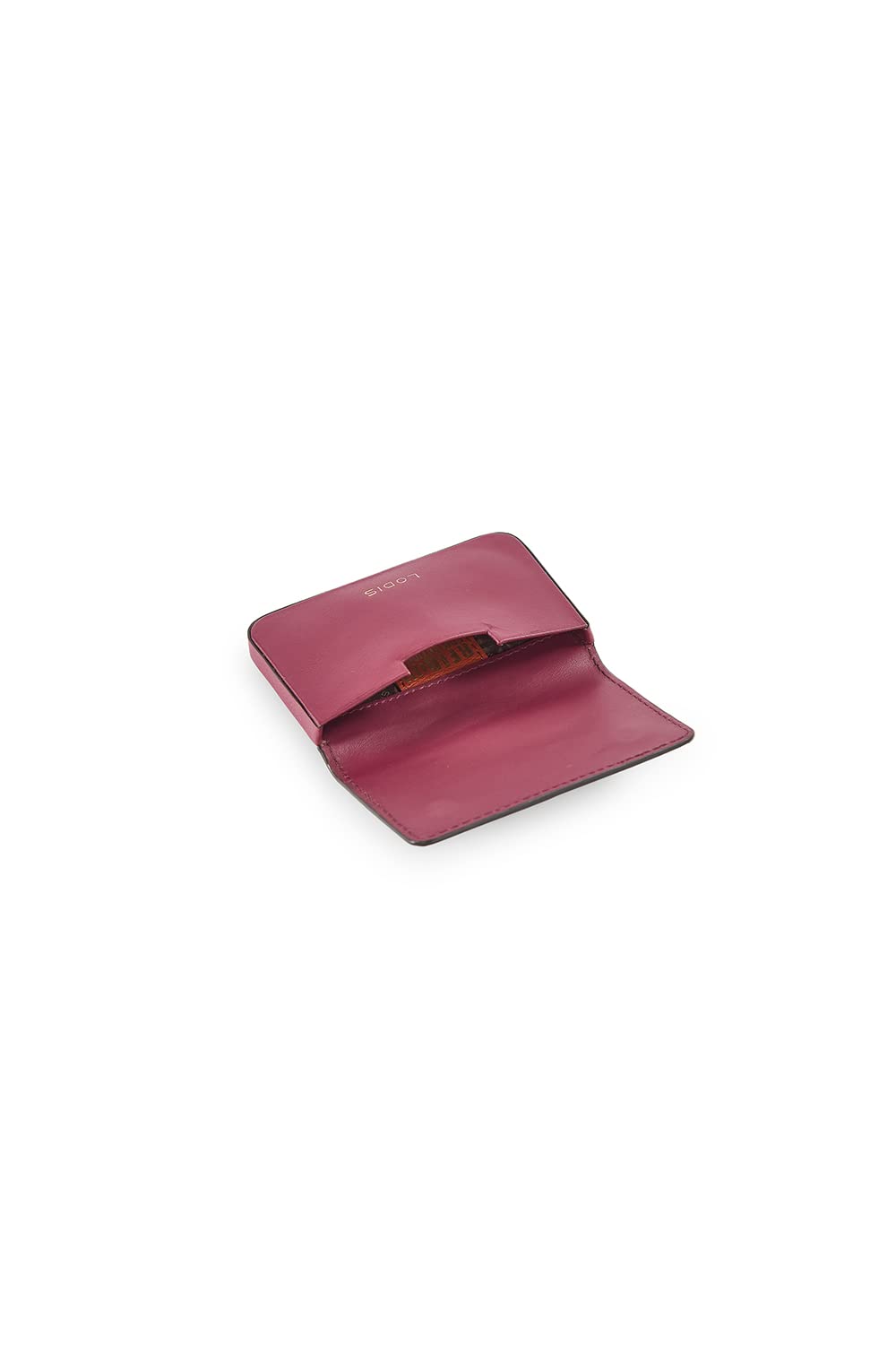 Lodis Women's Julia Slim Card Case Smooth Slim Leather Wallet, Hand bag, Trumble (Samba)