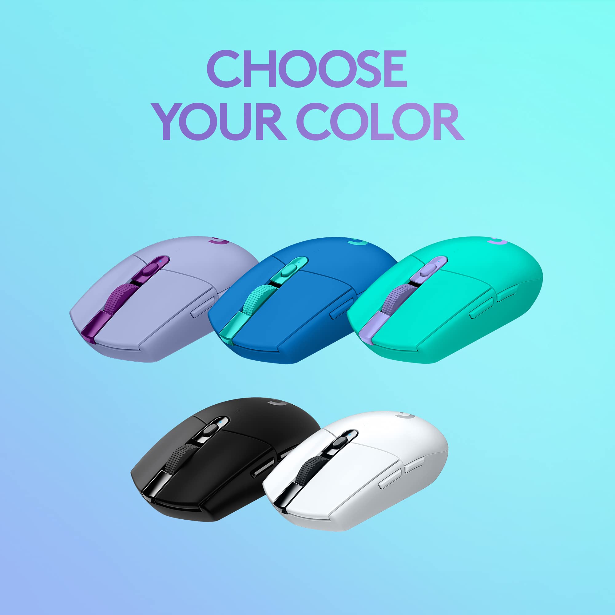 Logitech G305 Lightspeed Wireless Gaming Mouse, Hero 12K Sensor, 12,000 DPI, Lightweight, 6 Programmable Buttons, 250h Battery Life, On-Board Memory, PC/Mac - Mint (Renewed)