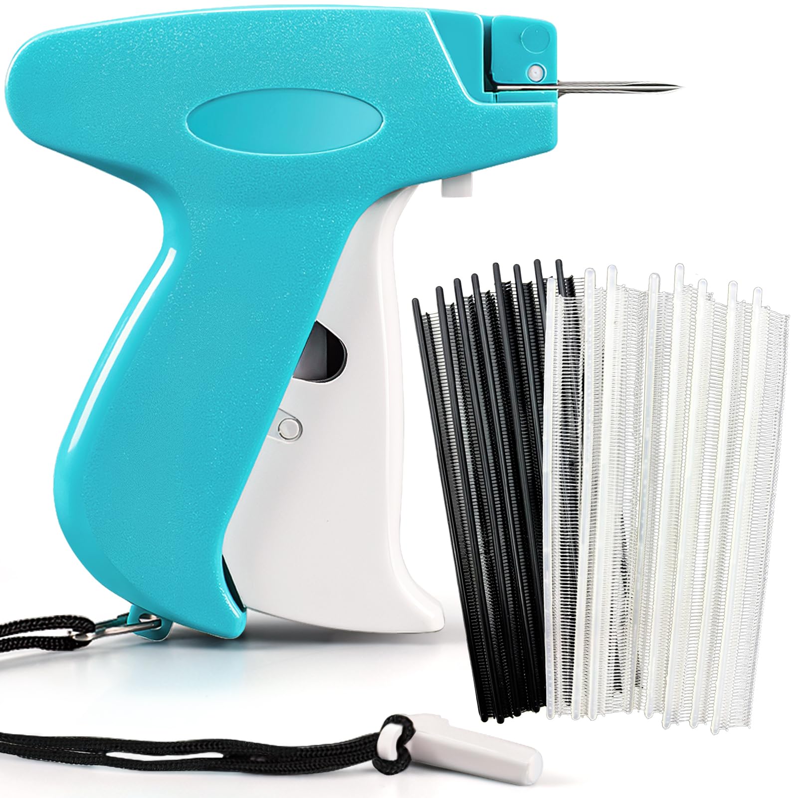 Quick Clothing Fixer, Mini Sewing Gun for Clothes, Clothing Tagging Gun, Quick Sing Tool with 2 Needles,1500 Black & 1500 White Fasteners