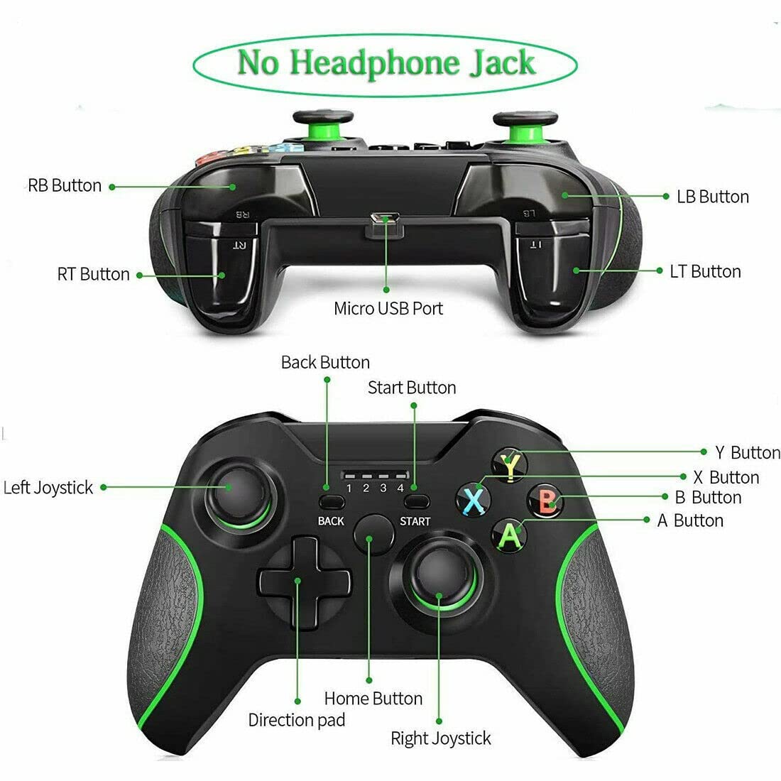Lyyes Wireless Controller for Xbox One, Compatible with Xbox One/One S/One X/One Series/PC Windows 7/8/10