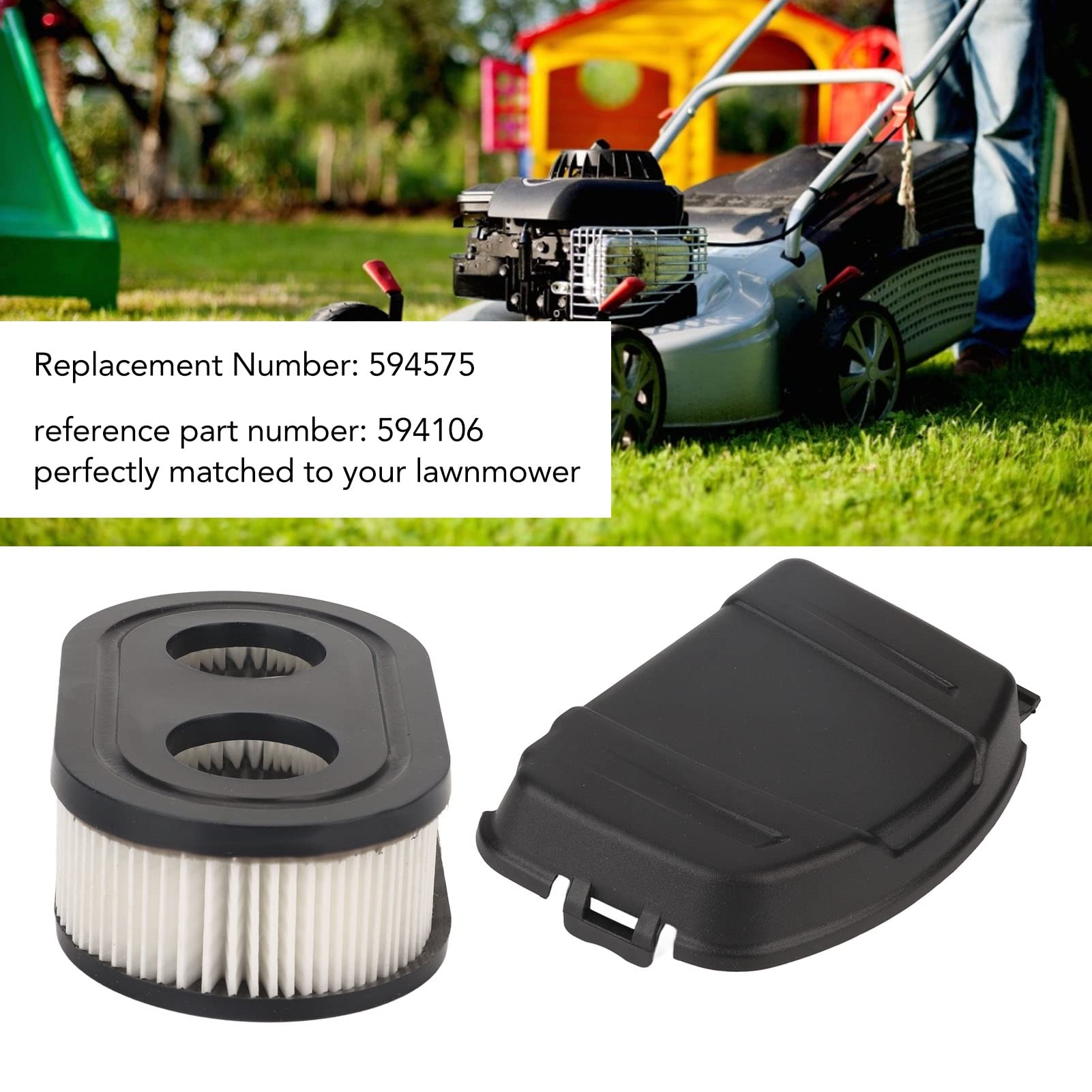 Lawn Mower Air Filter Cover Kit, Lawn Mower Air Cleaner Cover ABS Air Filter Cover Kit 594106 fit for 650EXI 675EXI 675IS