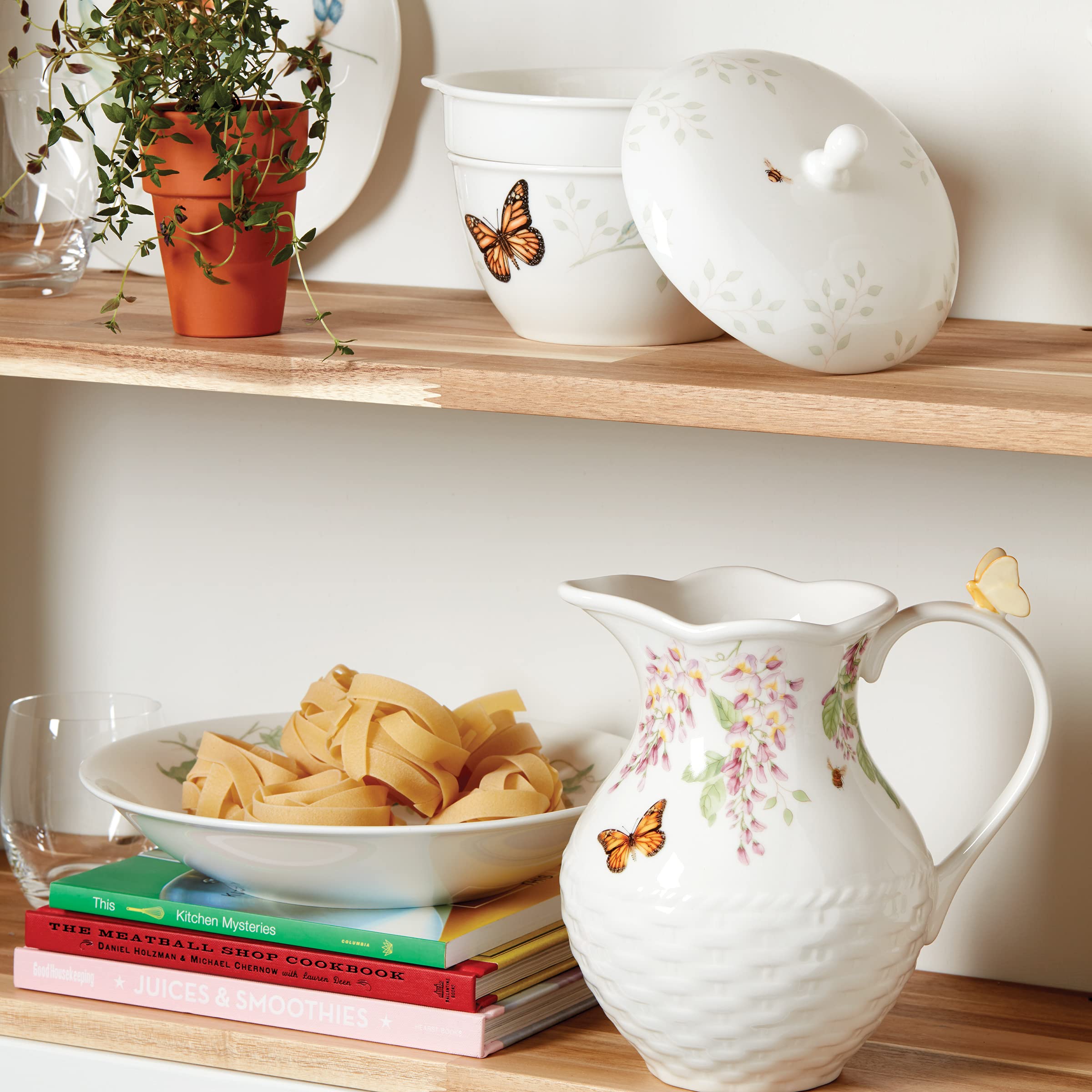 Lenox Butterfly Meadow 3-Piece Stackable Bowl Set, 3.05 LB, Multi