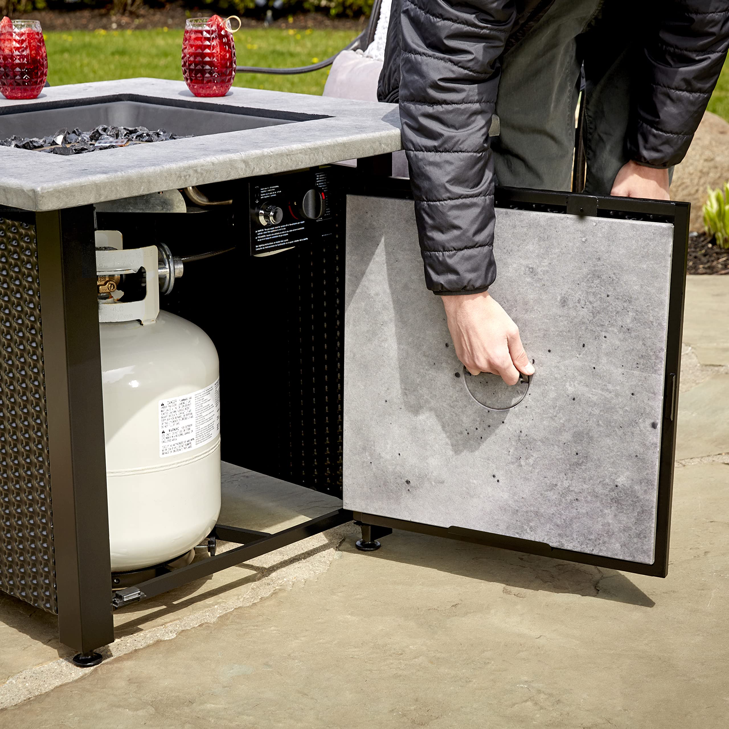 Mitchell Gray 30β Square Gas Fire Table