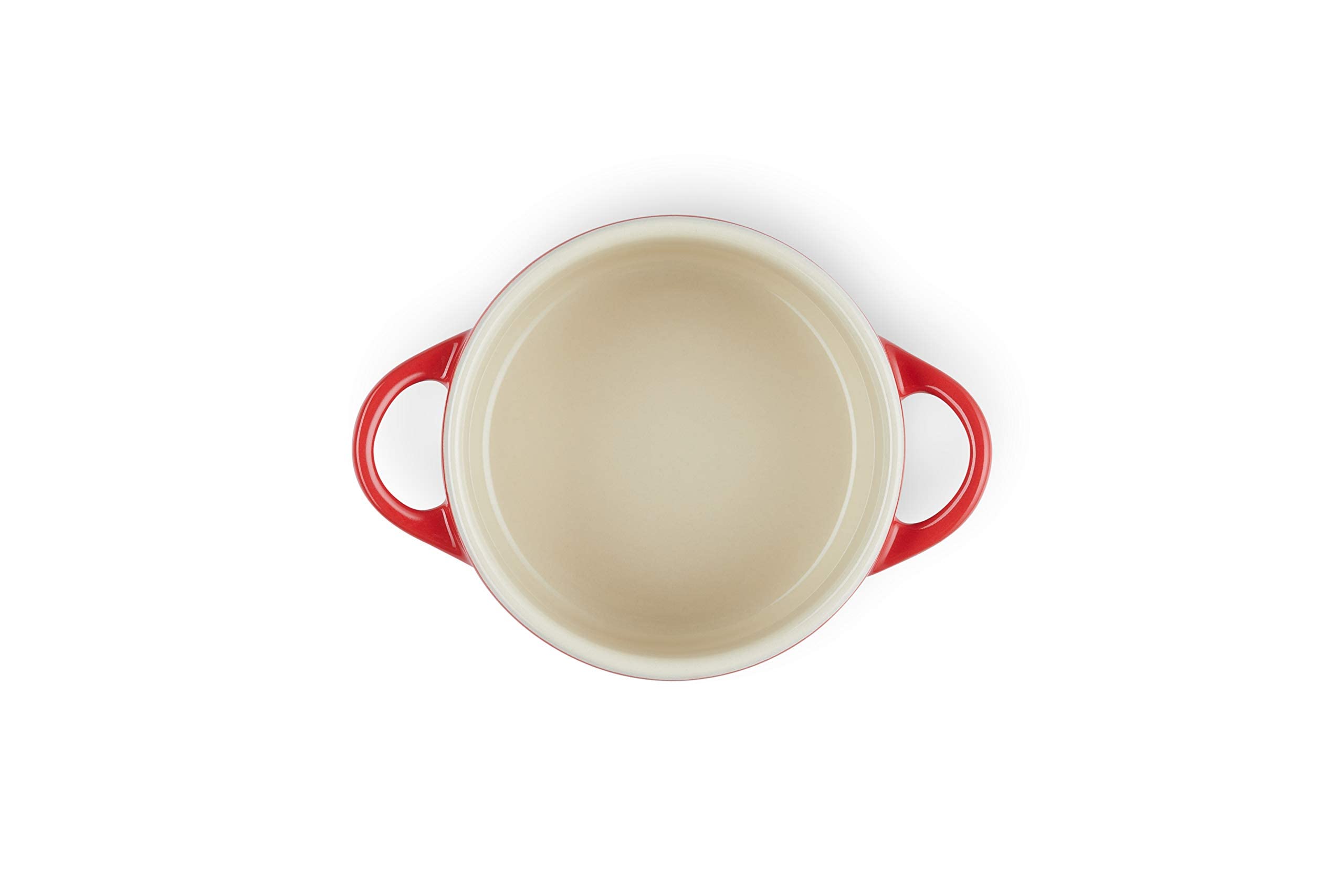 Le Creuset Cerise with Gold Heart Knob Stoneware Mini Round Cocotte, 8 oz