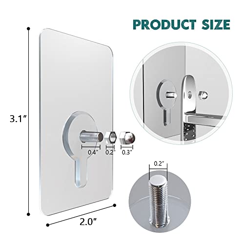 Meltset Adhesive Wall Hooks Heavy Duty Wall Hangers Without Nails Damage-Free Sticky Hooks for Hanging Clear Wall Hooks for Picture Hat Keys Kitchen Tools Bathroom Shower (10 Pack)
