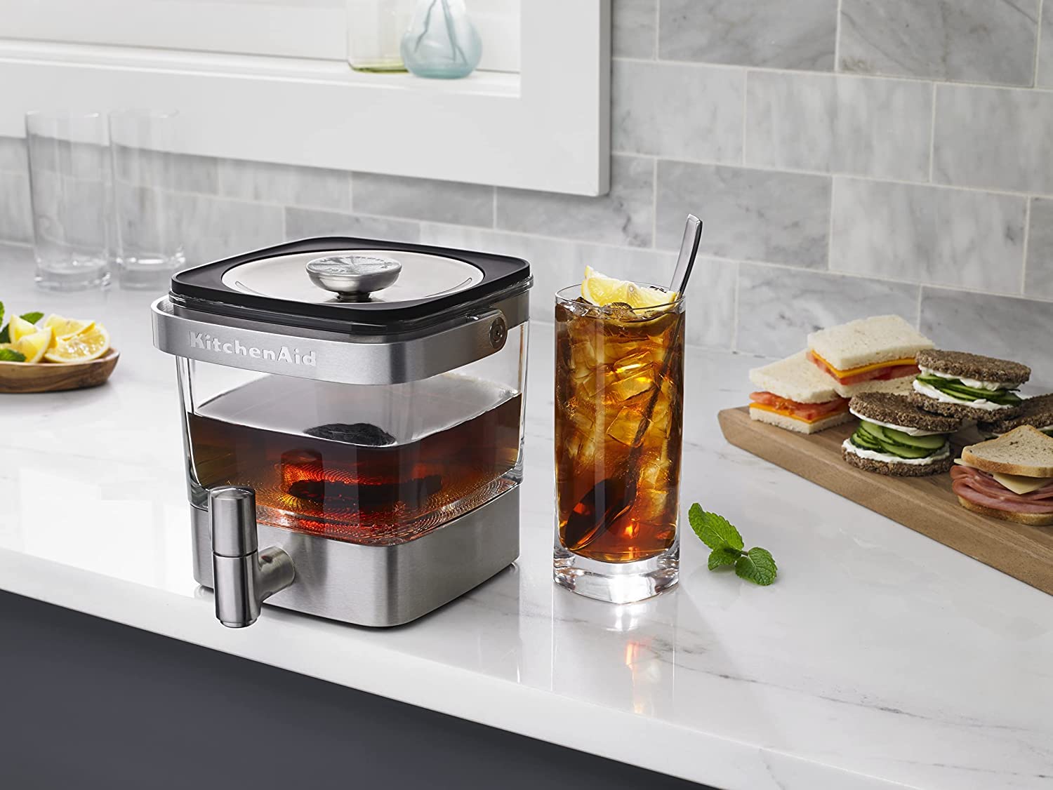 KitchenAid KCM4212SX Cold Brew Coffee Maker-Brushed Stainless Steel, 28 ounce (RENEWED)