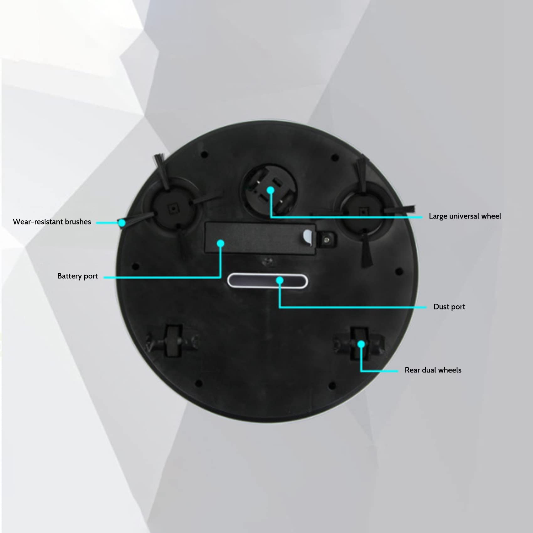 LILYRIN Smart Robot Vacuum Cleaner 2-in-1 Robotic Vacuum and Mop Combo Super-Thin Quiet for Pet Hair Hard Floor Low Pile Carpet