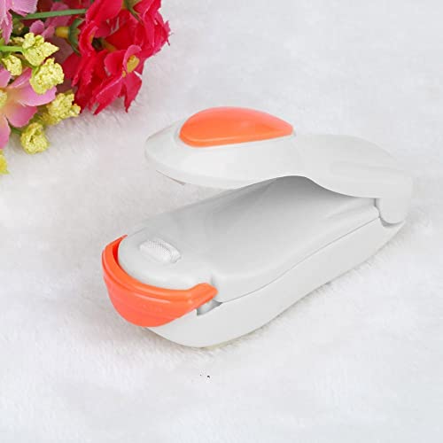 Portable Mini Heat Sealing Machine Impulse Sealer Seal Packing Plastic Bag with Lids (Beige, One Size)