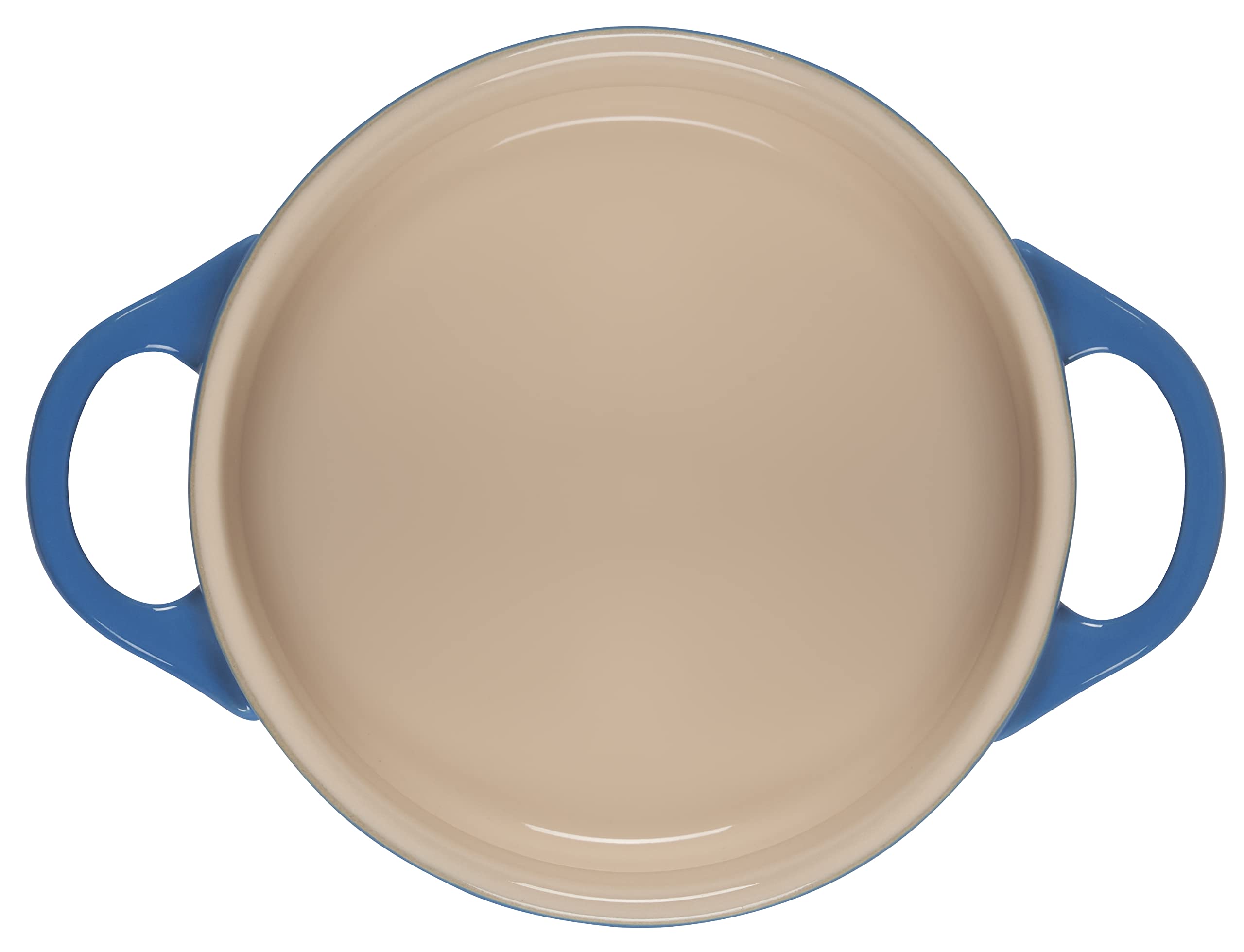 Le Creuset Olive Branch Collection Stoneware Mini Round Cocotte, 24 oz., Marseille with Embossed Lid