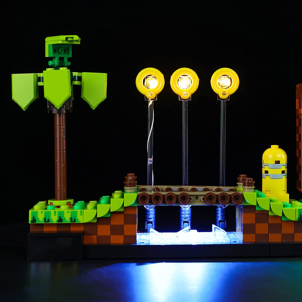 Kyglaring LED Lighting Kit Only Lights Set Designed for Lego Ideas The Hedgehog β Green Hill Zone 21331 Model Building Kit - without Lego Set (Sound Version)