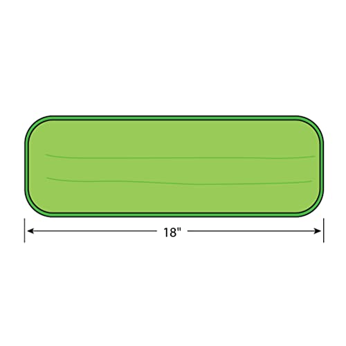 Microworks 2504-MFFP-18G-DZ Microfiber Flat Mop, 18", Green with Velcro Back (Pack of 12)