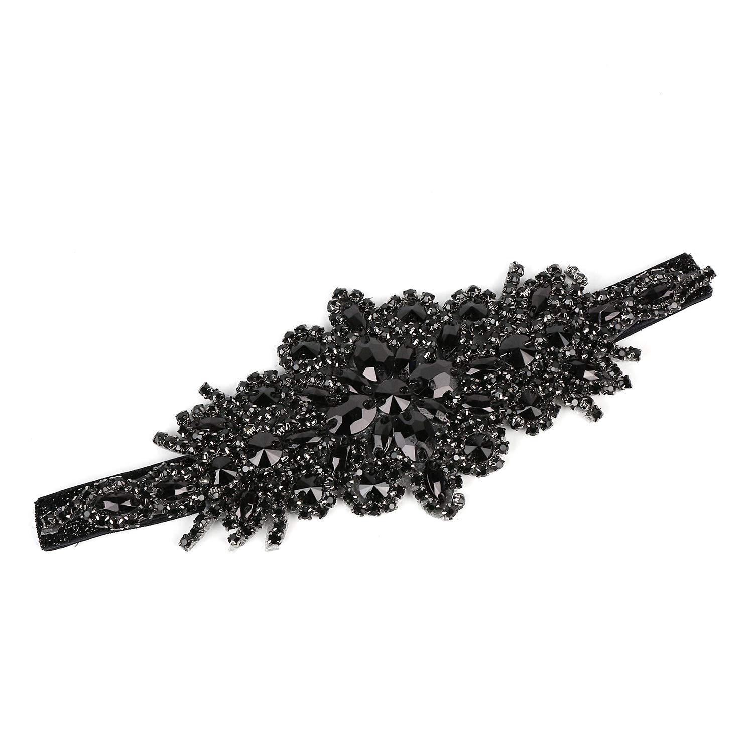 LATIMOON 1920s Flapper Headband Ostrich Feathers Headpiece Roaring 20s Sequins Headband Great Gatsby Hair Accessories for Women