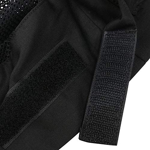 LERTREE Breathable Mesh Top Skull Cap Catering Chefs Hat with Adjustable Strap Black