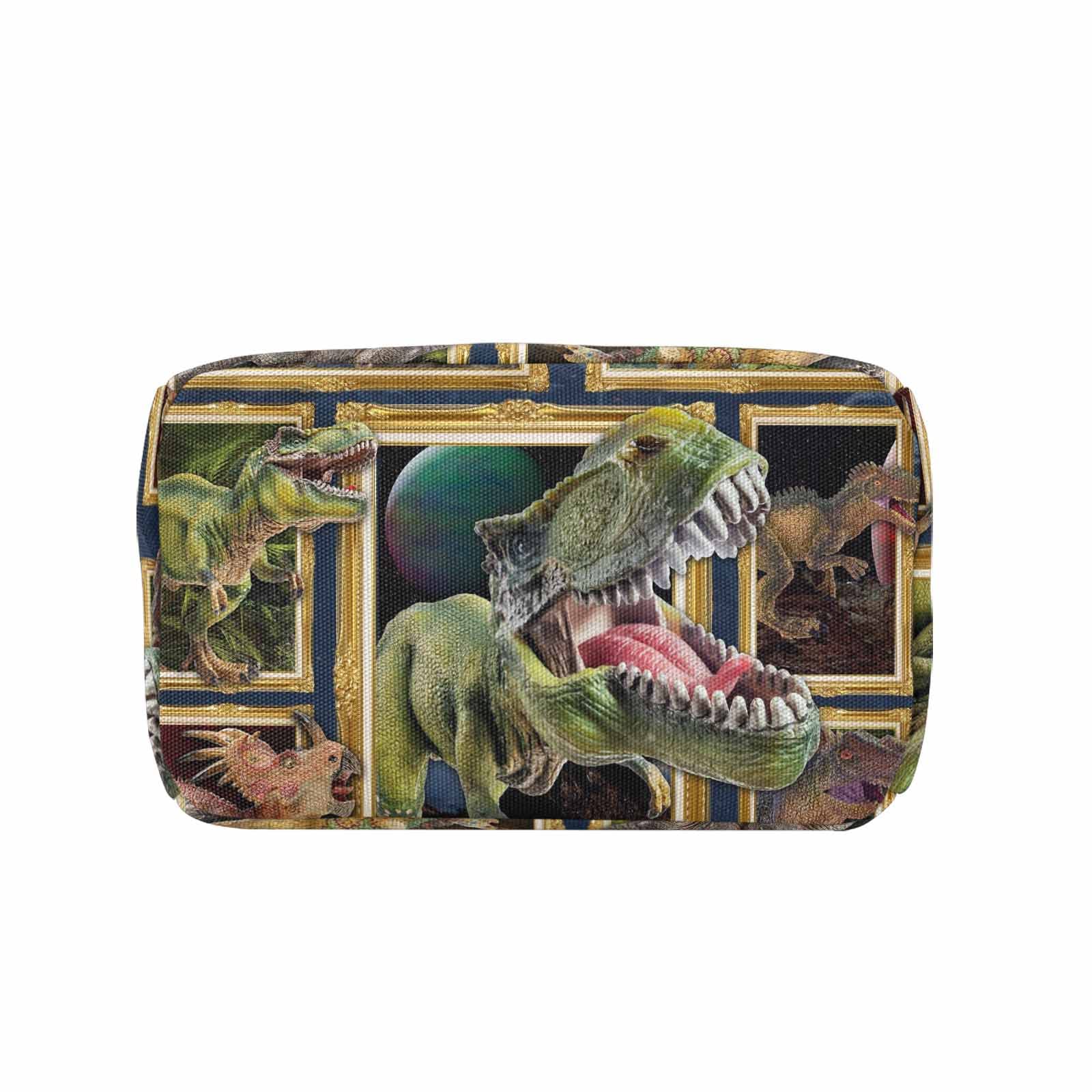 InterestPrint Personalized Dino Lunch Box Bag Custom 3D Print Dinosaur Lunch Tote Bags with Name Customized Lunchbox Bag for Men Women