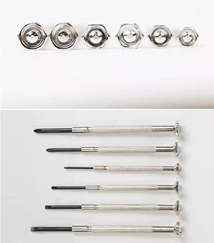 InterSet 6Pcs Mini Screwdriver Set, Eyeglass Repair Screwdriver, Precision Repair Tool Kit with 6 Different Size Flathead and Philips Screwdrivers, Ideal for Watch, Jewelers