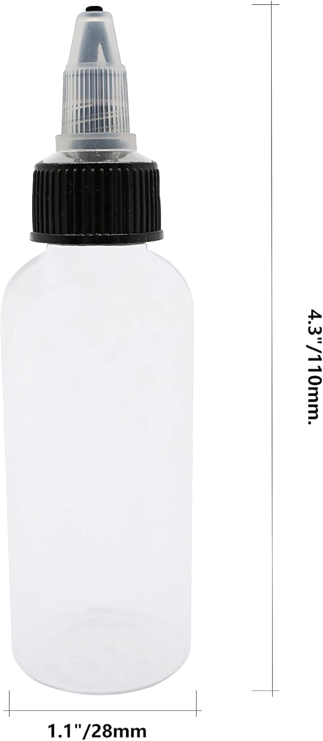 PET Plastic Extruded Liquid Bottle,squeeze bottle,dropper,dispensing bottle,10 Pcs 1 oz Bottles,Laboratory wash Bottle,drip Bottle,Tattoo Ink,Watercolor Pigment Bottle, Ink Discharge Bottle(30ml)