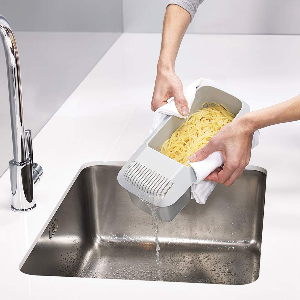 Microwave Pasta Cooker Microwave Pasta Container Cooker No Boil, No Mess, Easy Cleanup] (White)