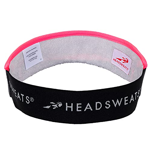 Headsweats womens Lightweight Performance Running Sun Visor, Graphite/Neon Pink, One Size US