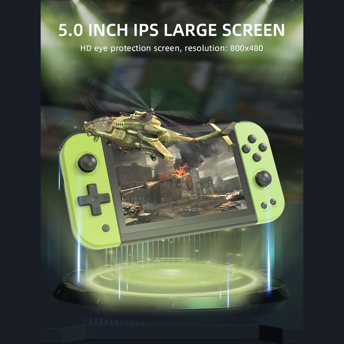 KKXX Powkiddy X51 Retro Handheld Game Console for Kids and Adults, 5-Inch IPS Screen Console Built-in 5700+ Games Supports Stereo Earphone