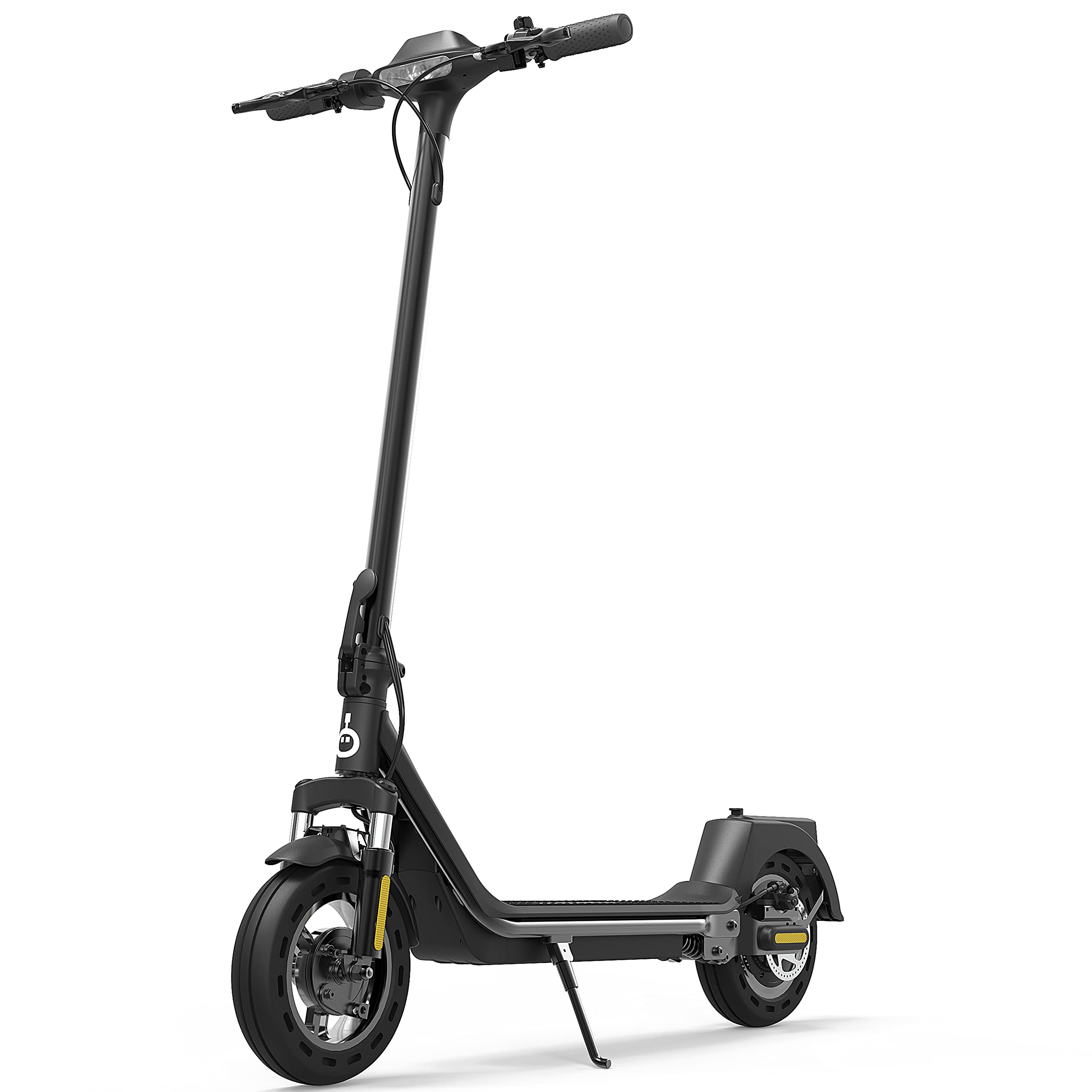 Lazy BOT X Electric Scooter 500W (850W Max) Motor, Best Battery up to 32 Mile Range, 25 MPH, Triple Pro-Disc Brakes, 10" Tires, Headlight, Front + Rear Suspension