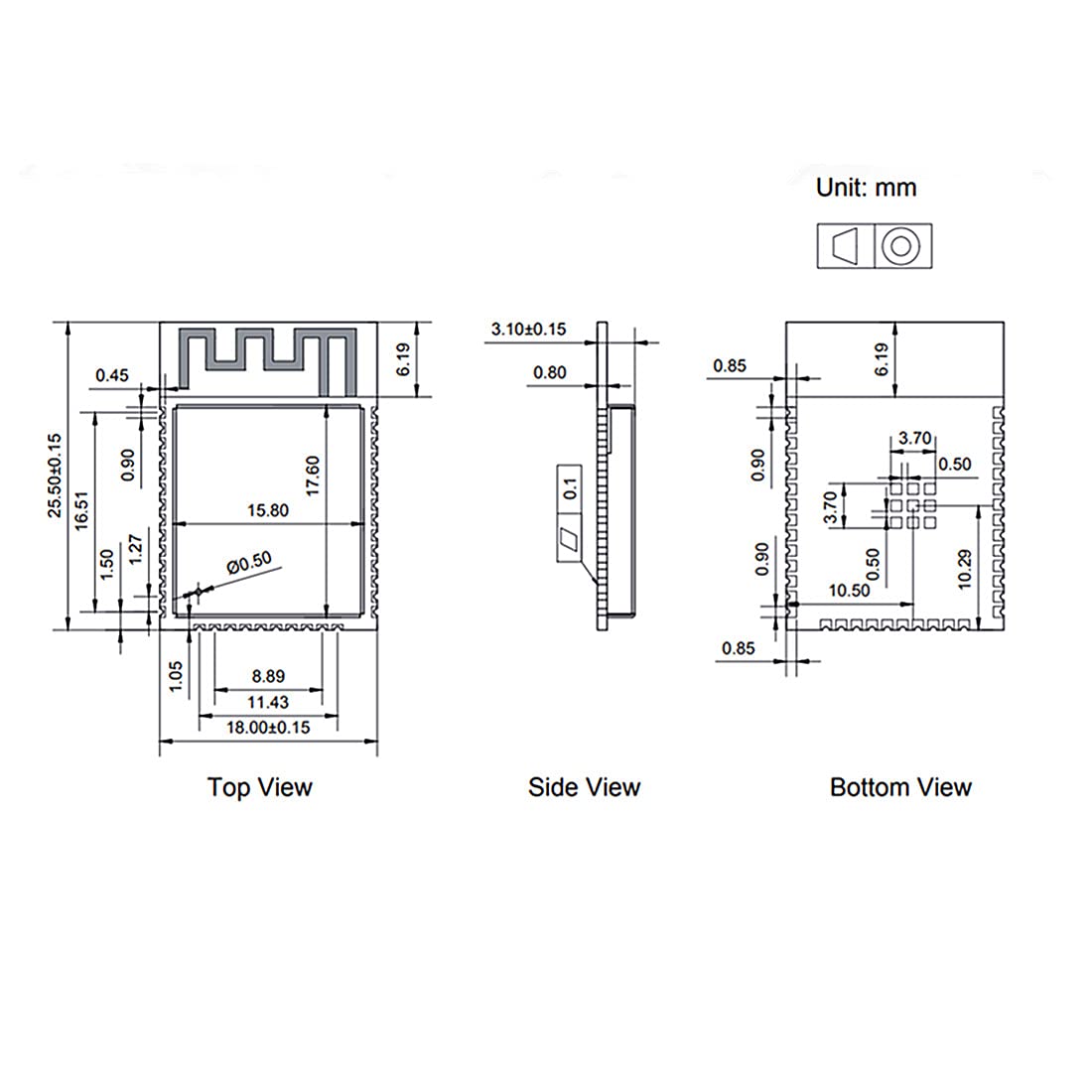 Lubeby Smart ESP32-WROOM-32E Wi-Fi+BT+BLE MCU Module 4 MB 8MB 16MB with PCB Antenna ESP-32E