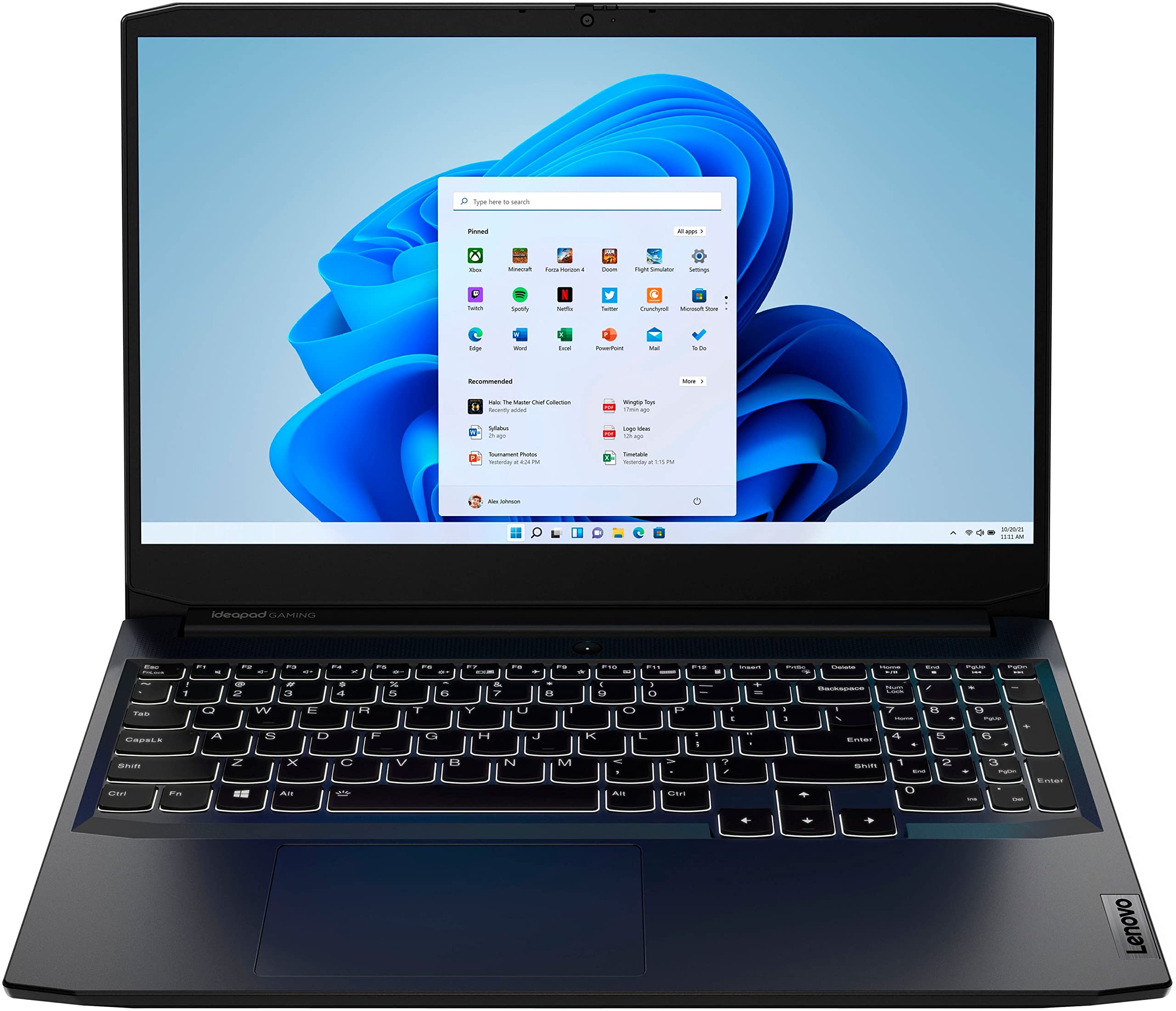 Lenovo IdeaPad 3 15.6“ FHD LED Gaming Laptop | 11th Gen Intel Core i5-11300H | 16GB RAM | 256GB SSD | NVIDIA GeForce RTX 3050 | Backlit Keyboard | Windows 11 | with USB3.0 HUB Bundle