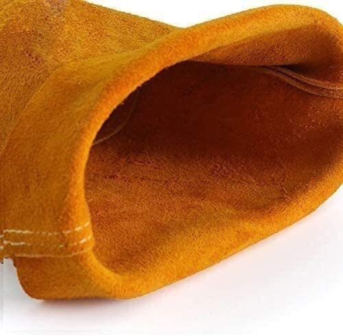 KOSECO Safety Work Gloves,Welding Gloves Heat Resistant and Fireproof Gloves Cowhide Welders Gauntlet,Leather Gloves Welder Protective Gloves