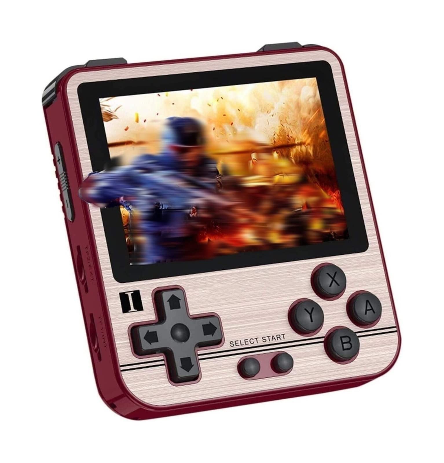 LEDFON Retro Game RG280V 2.8" IPS Screen Handheld Game Player Open Source 64Bit Portable Retro Mini Video Gaming Console 64G 5000 Games (Size : 80G with Bag, Color : RG280V Golden)