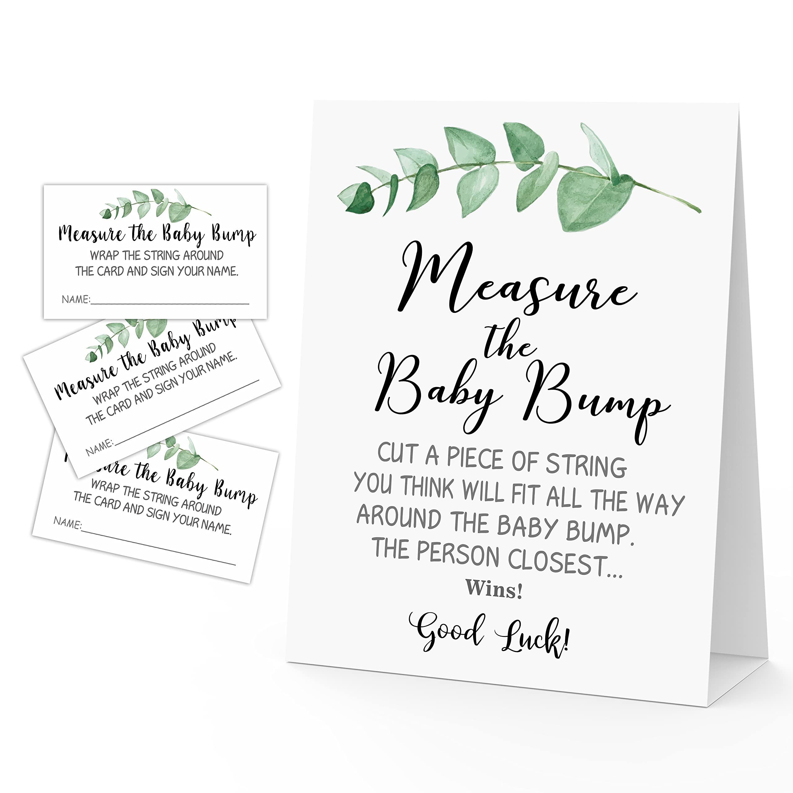 mermermu Eucalyptus Theme 1 Sign & 50 Guess Cards Kit