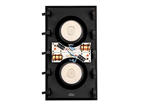 Monolith M-IWSUB82 Dual 8 inch in-Wall Subwoofer - Passive, Magnetic, Paintable Grille, Easy Install, Adds Powerful Bass to Your in Wall or in Ceiling Home Theater System