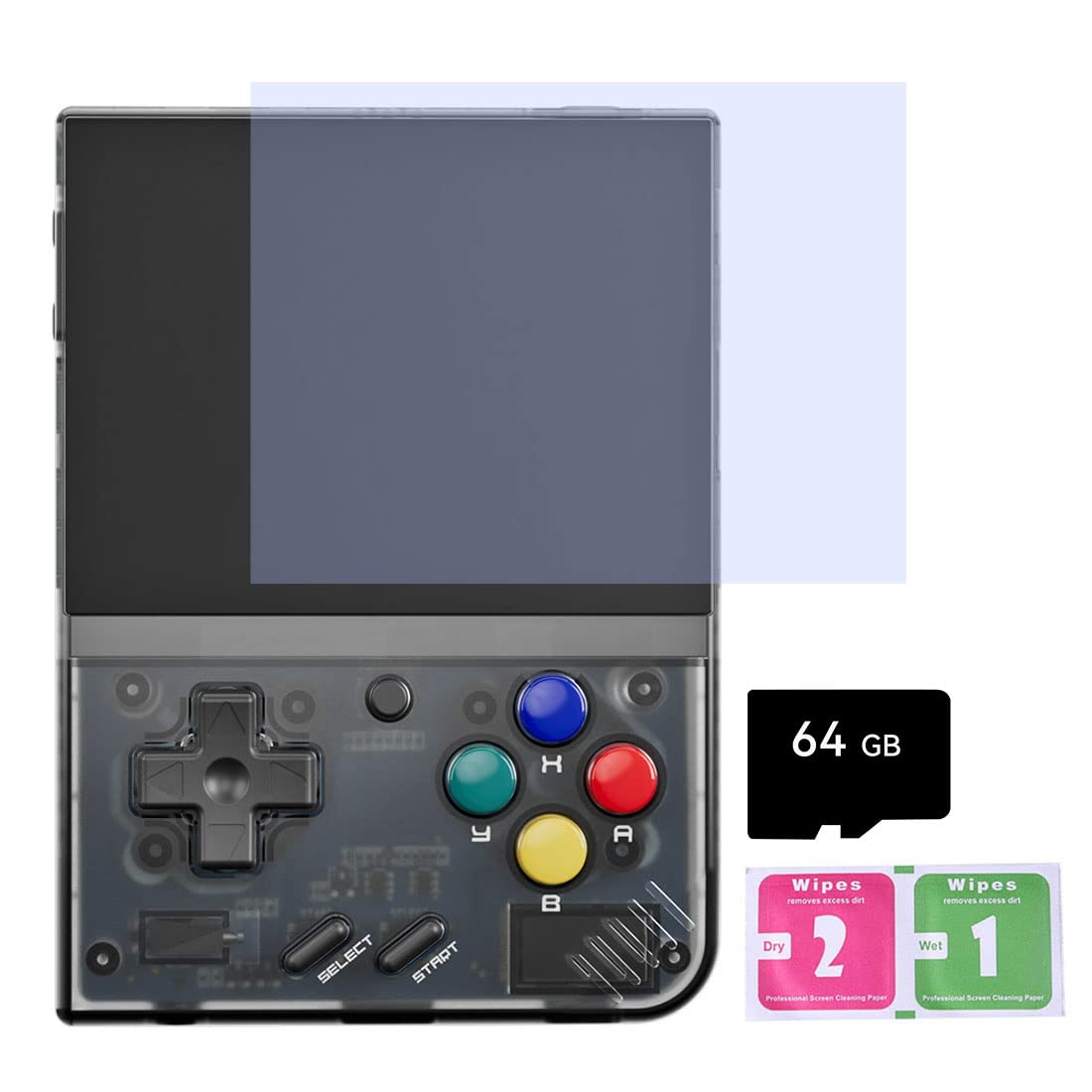Miyoo Mini Plus Handheld Game Console, 3.5-inch IPS HD Screen Portable Retro Gaming Emulator Linux System (128G 10000+ Games)