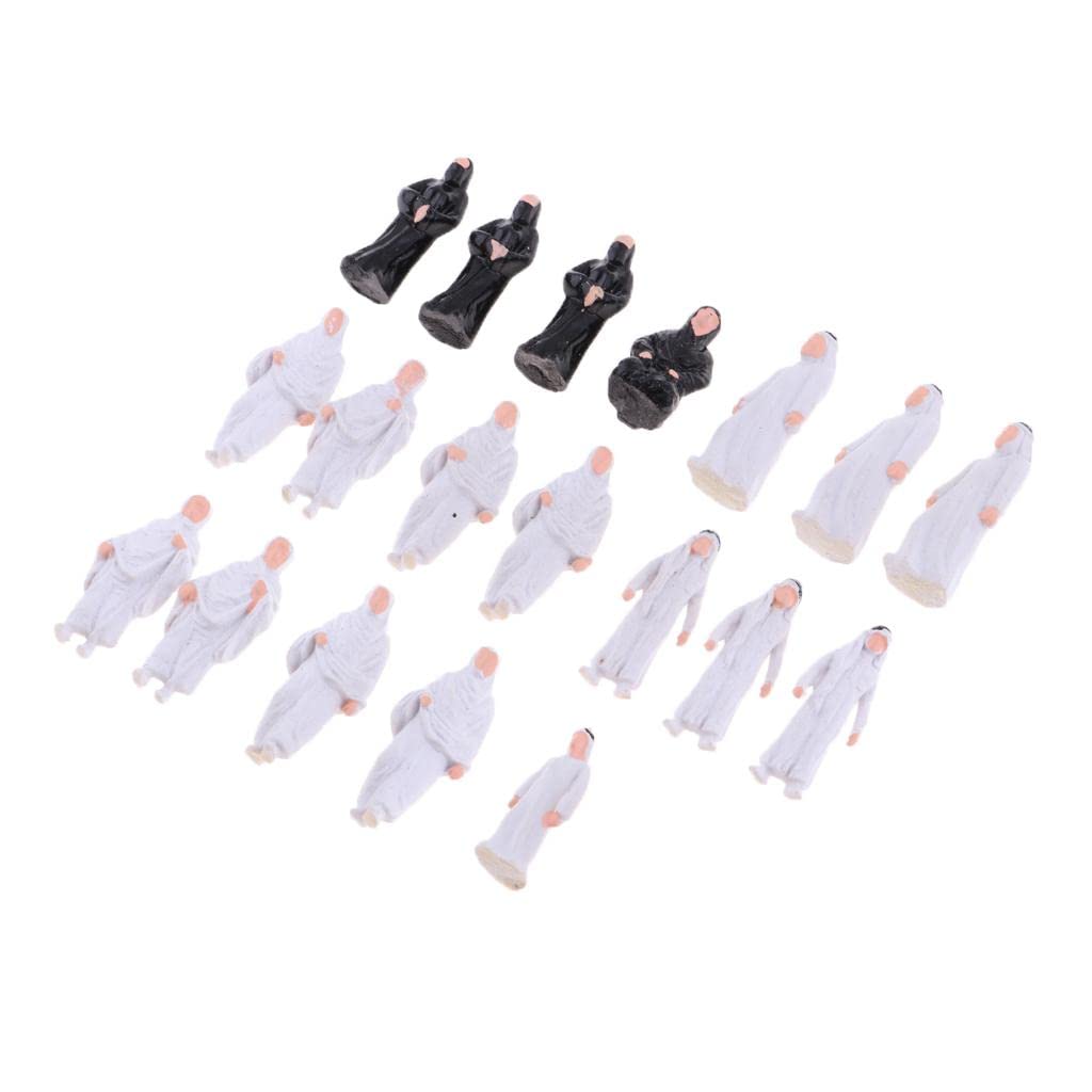 KLKCMS 20x 0 Scale Model People Figures Arabian Arabs for Diorama Wargame Parts
