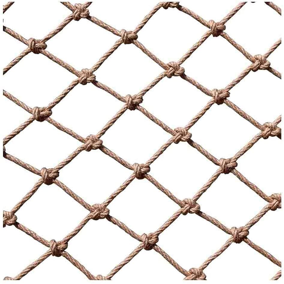 OUYOXI Kids Climbing Net, Hemp Rope Net Rock Wall Climb Net, Kids Training Net Large Mesh Multi-Size Safety and Environmentally Dia 6MM/8MM (Colour:6mm,1x2m/3.28x6.56ft)