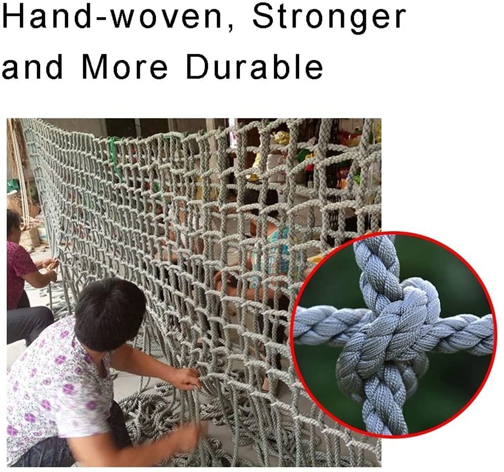 OUYOXI Safety Netting Stairs Balcony Rope Nets, Playground Entertainment Safety Net Outdoor Training Shatter-Resistant Net, Detachable Nylon Net Dia 8mm Mesh 8cm (Size:1 * 1m/3.3 * 3.3ft)