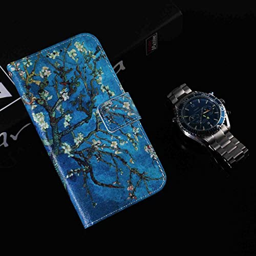 SHOYAO Phone Cover Wallet Folio Case for Oppo REALME 7 PRO, Premium PU Leather Slim Fit Cover for REALME 7 PRO, Horizontal Viewing Stand, Business, Apricot Flower