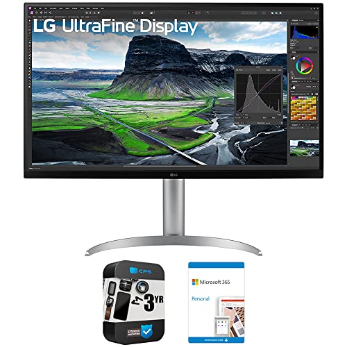LG 32UQ85R-W 32" Ultrafine UHD 4K Nano IPS Monitor with ATW VESA DisplayHDR 400 Bundle with 3 YR CPS Enhanced Protection Pack and Microsoft 365 Personal 15 Month Subscription