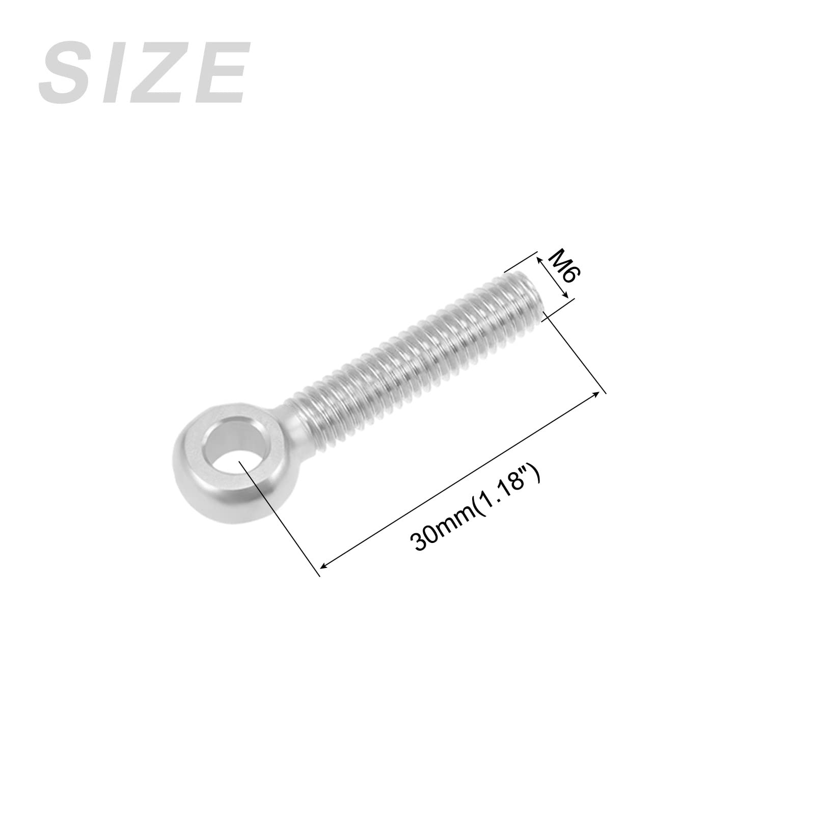 METALLIXITY Shoulder Swing Lifting Bolt (M14x80mm) 2Pcs, 304 Stainless Steel Eye Bolts - for Home Renovation, Pipeline Gate Valves Fasteners, Silver