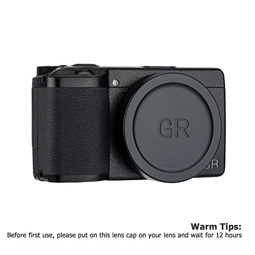 JJC Aluminum Lens Cap Cover Protector for Ricoh GR IIIx GRIIIx GR III GRIII GR II GRII with Soft EVA Interior -Black