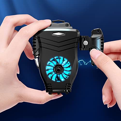 Phone Cooler Fan and Game Controller Triggers Kit, Rechargeable High Frequency Clicks Active Cooling Fan Phone Grips for Survival Games