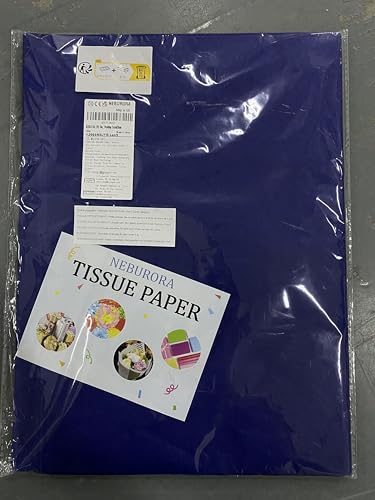 NEBURORA 120 Sheets Blue Tissue Paper 14 x 20 Inches Navy Blue Wrapping Tissue Paper Bulk Blue Wrap Paper Sheets for Gift Bags Packaging Floral Filler Crafts Birthday Baby Shower Wedding Decor(Blue)