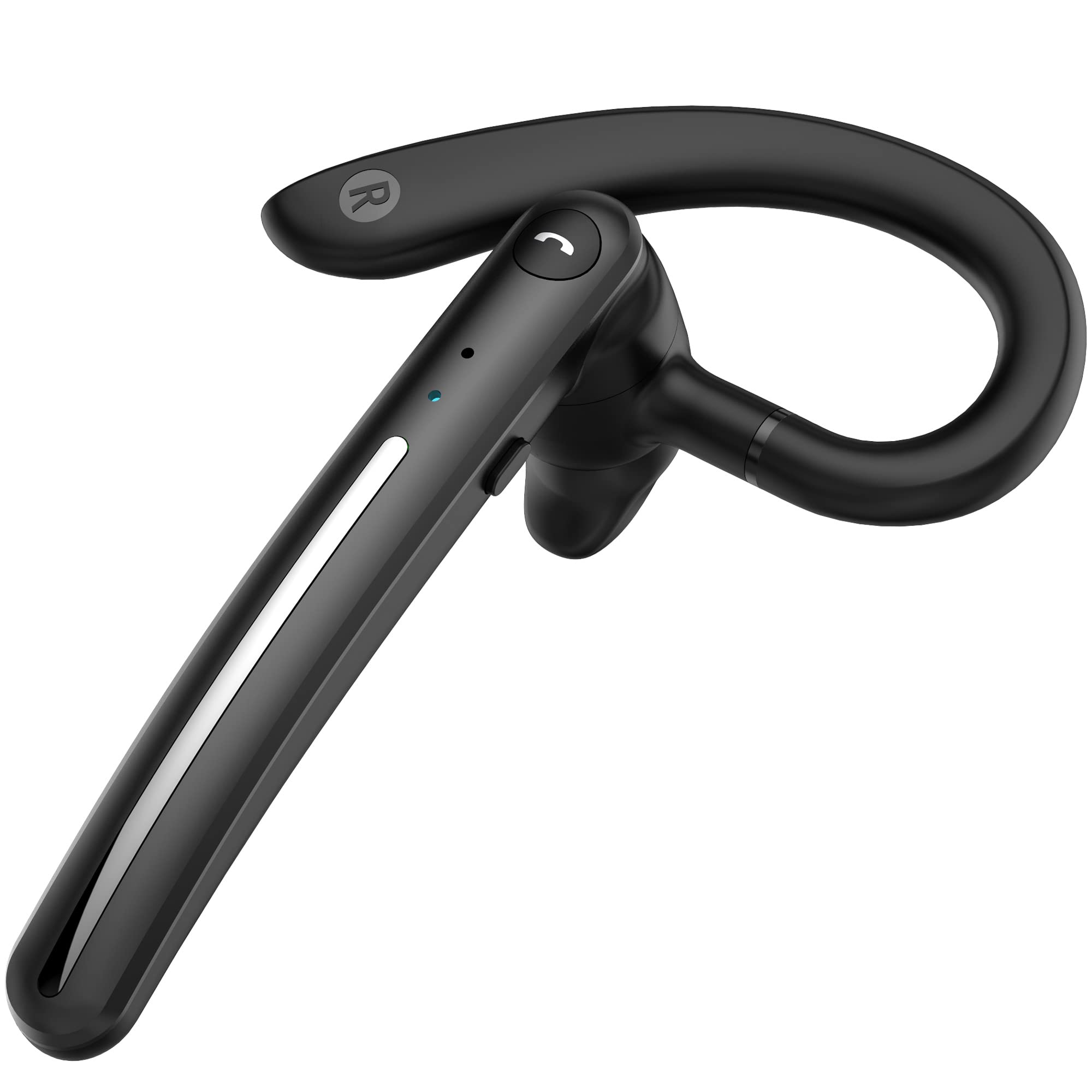 Morebili Bluetooth Headset, Wireless Headphone Business earpiece V5.0 Hands-Free Earphones with Built-in Mic for Driving/Business/Office, Compatible with iPhone and Android (F910-Black)