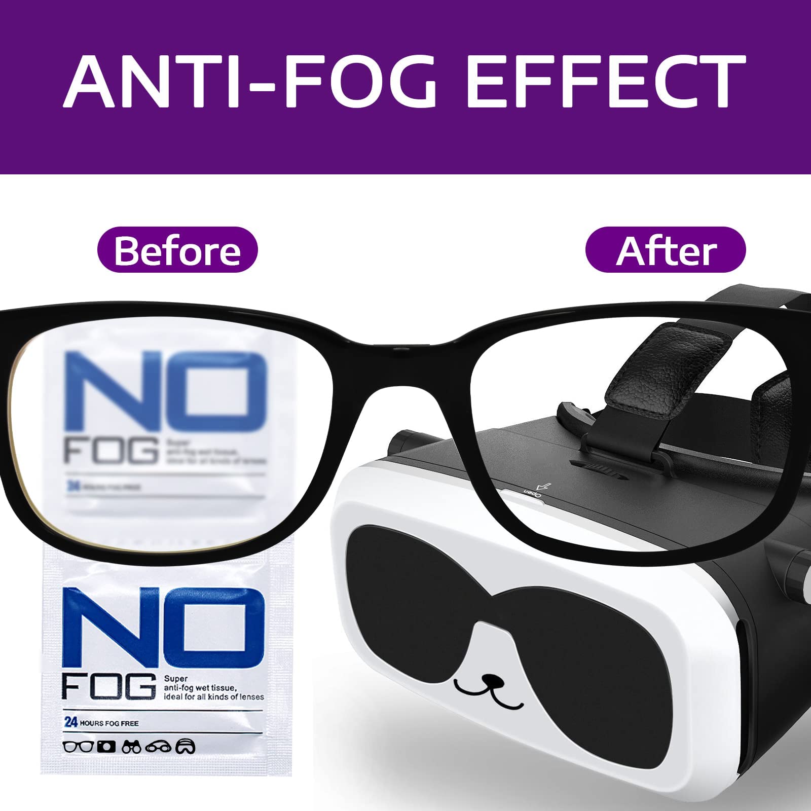 Lens Cleaning Kit Compatible with Oculus Quest 2, Anti-Fog Wipes for VR Lens Cleaning, Lens Pen Cleaning Kit for VR Headset/Rift-S/HTC Vive/PS4/VR Game Controller VR Accessories